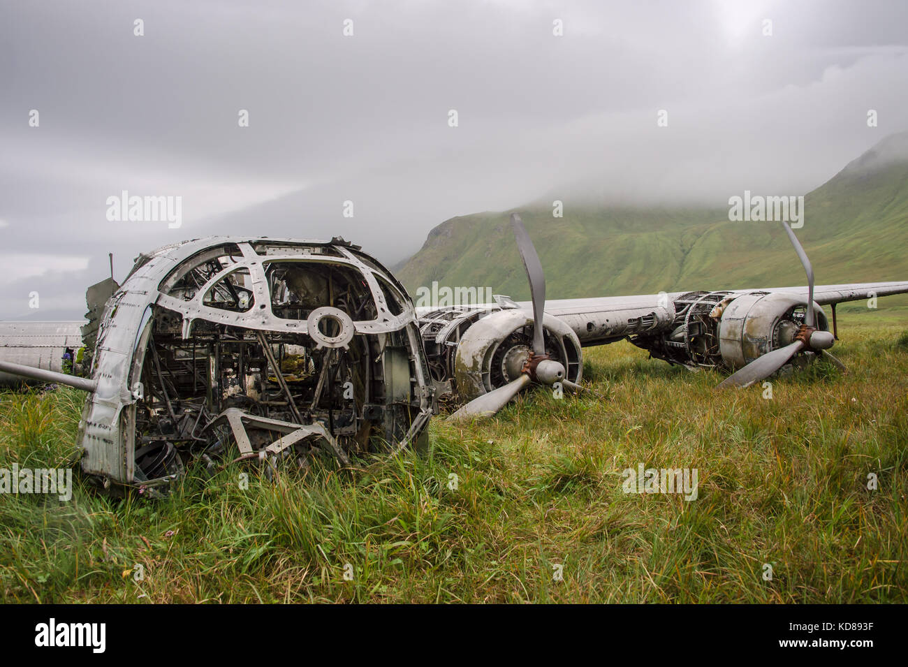 One of only two remaining known B-24 wrecks on Atka Island, Aleutian ...