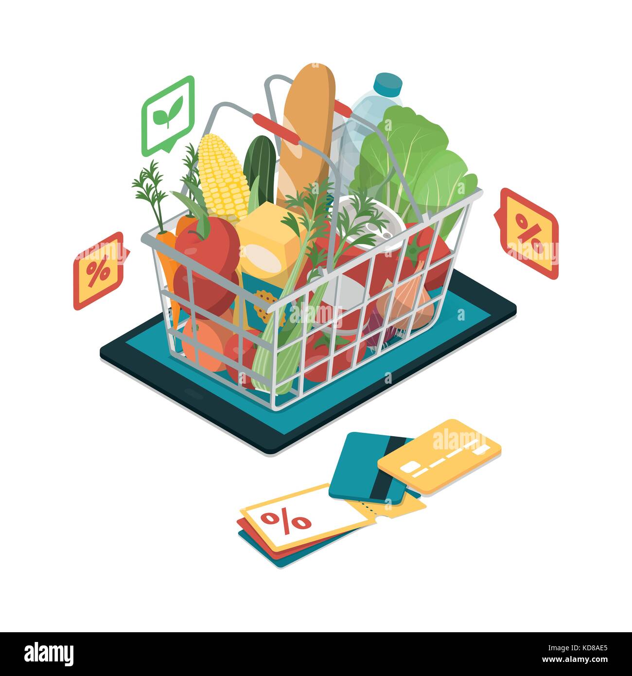 Organic products shop in Cut Out Stock Images & Pictures - Alamy