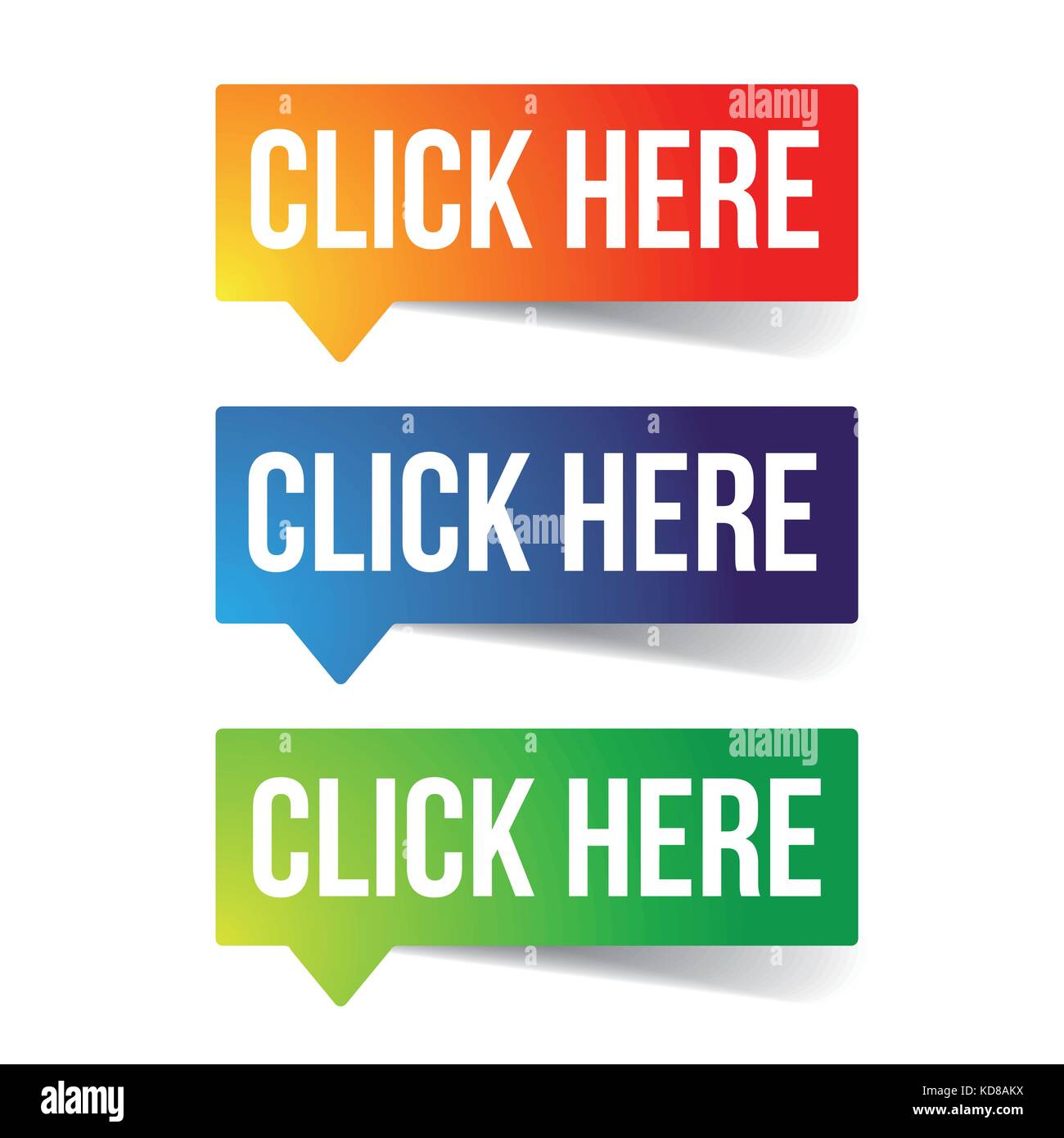 Click here speech bubble Stock Vector Image & Art - Alamy