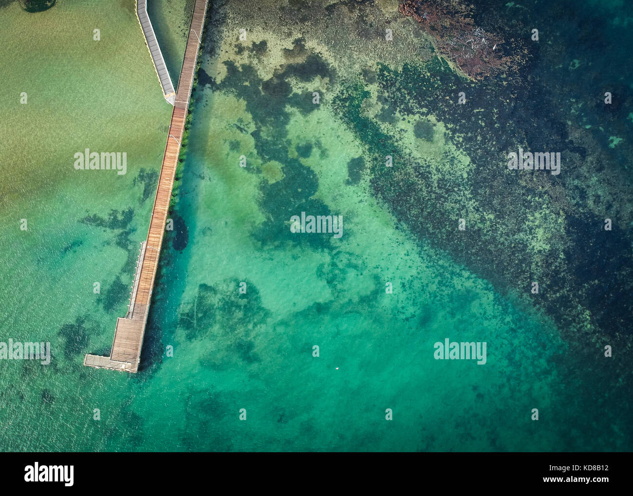 Aerial view of Half Moon Bay, Melbourne, Victoria, Australia Stock ...