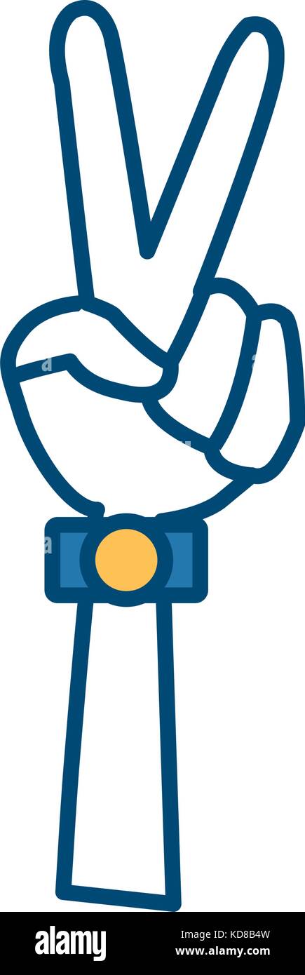 Hand peace symbol icon vector illustration graphic design Stock Vector ...