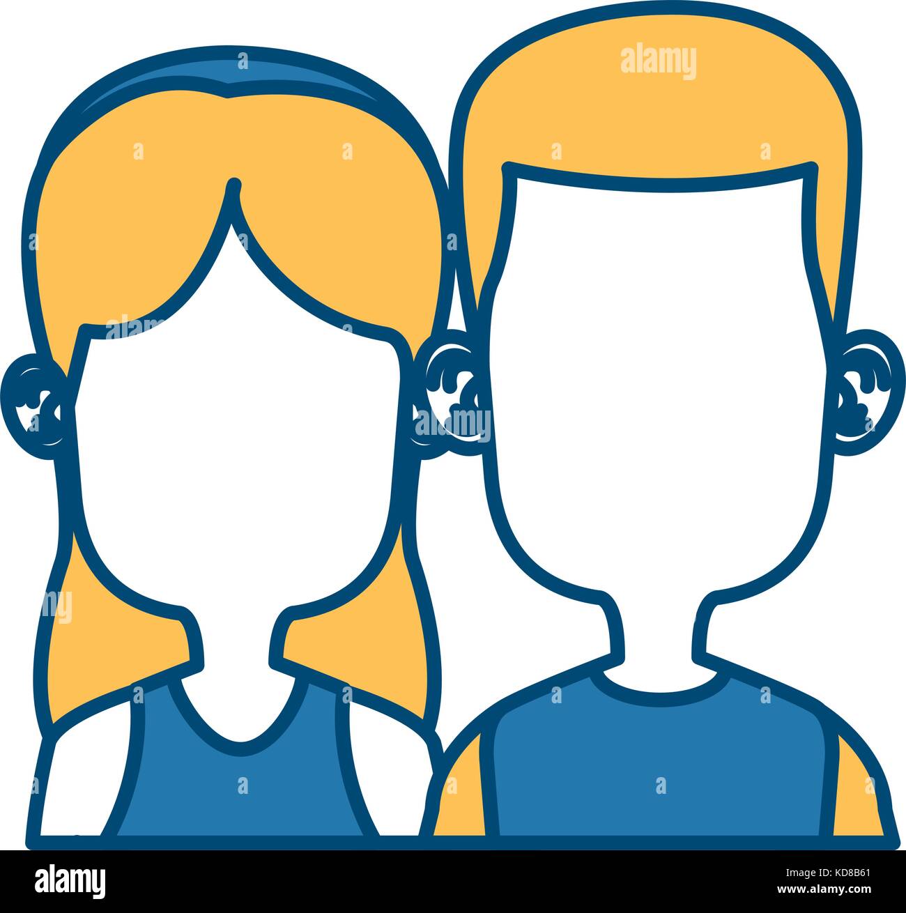 Cute kids friends cartoon icon vector illustration graphic design Stock ...