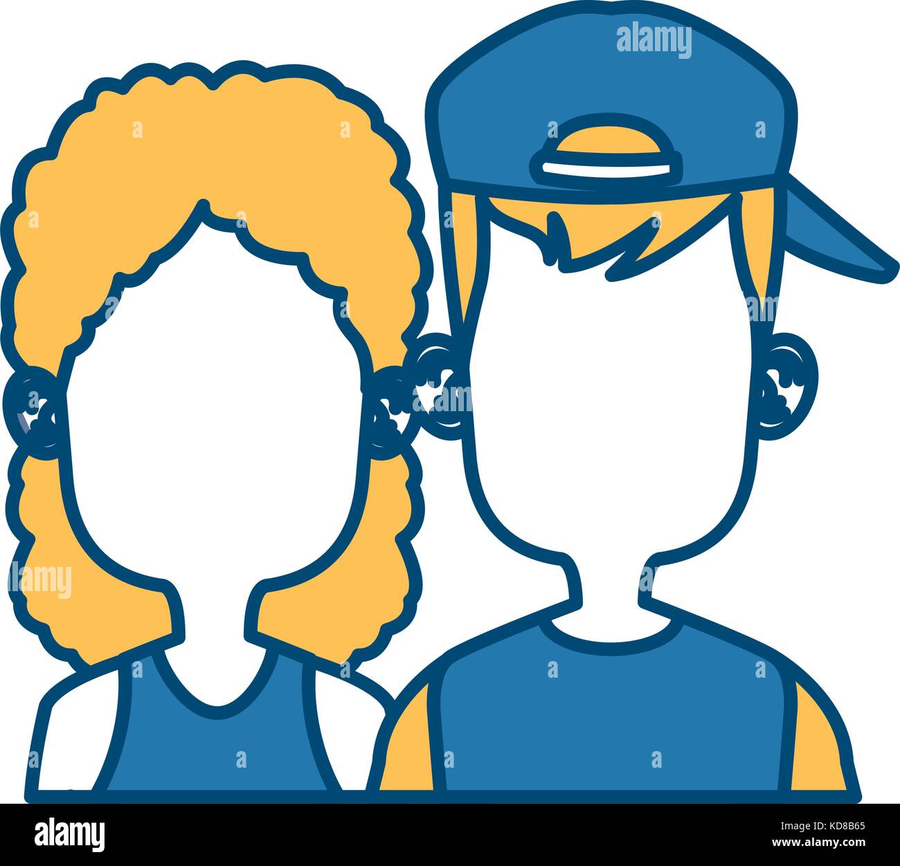 Cute kids friends cartoon icon vector illustration graphic design Stock ...