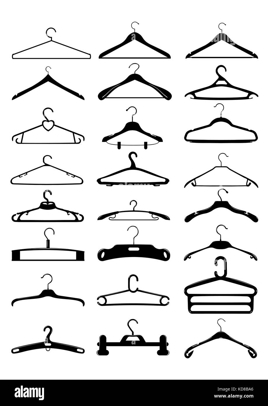 Clothes on hanger storage Stock Vector Images - Alamy