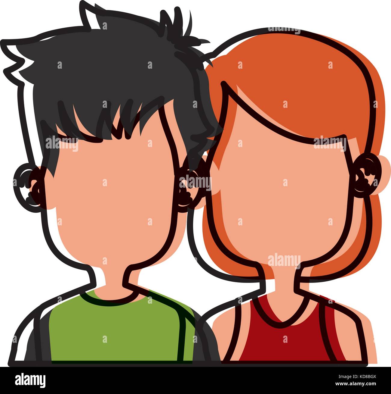 Cute kids friends cartoon icon vector illustration graphic design Stock ...