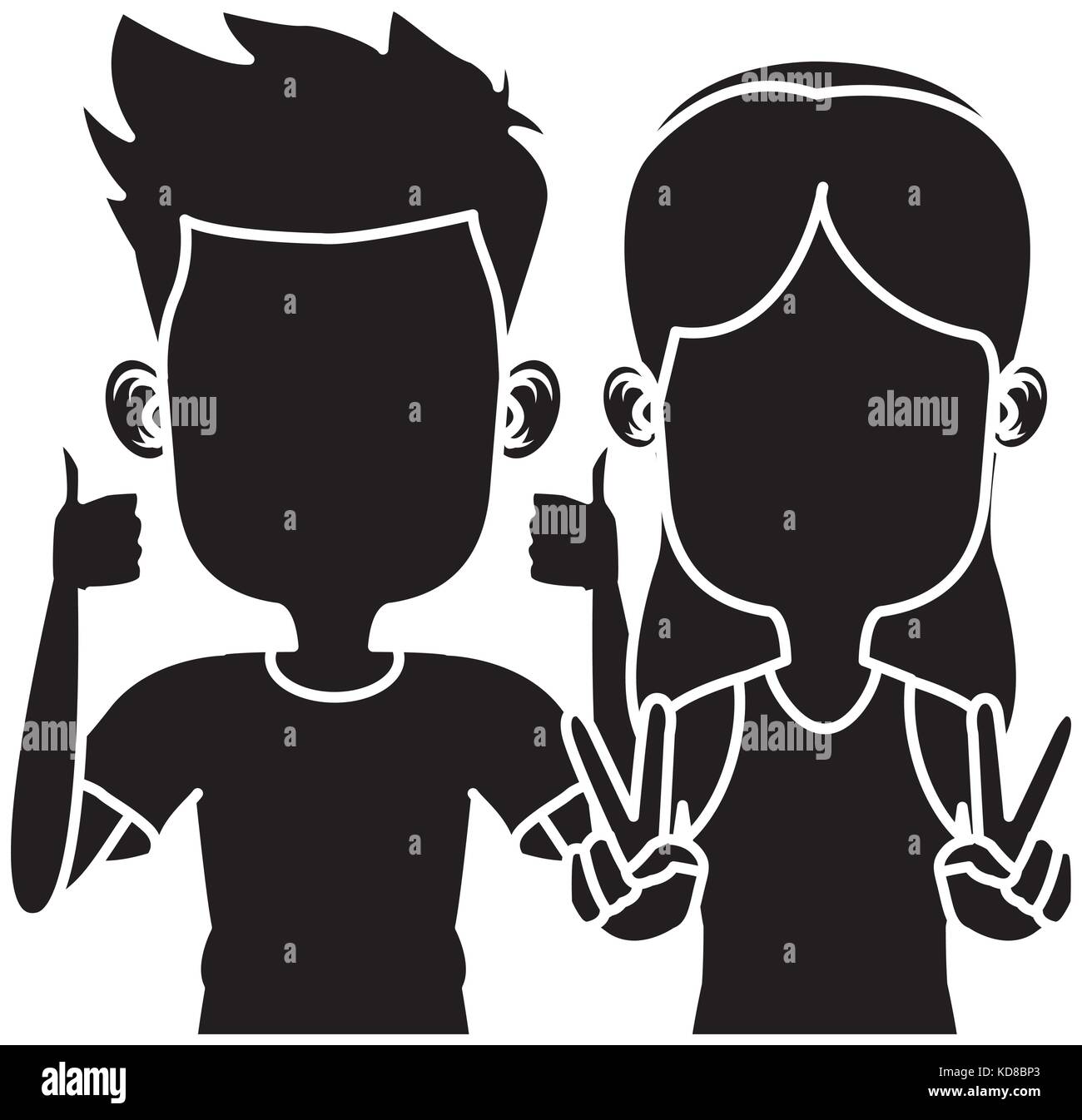 Cute kids friends cartoon icon vector illustration graphic design Stock ...