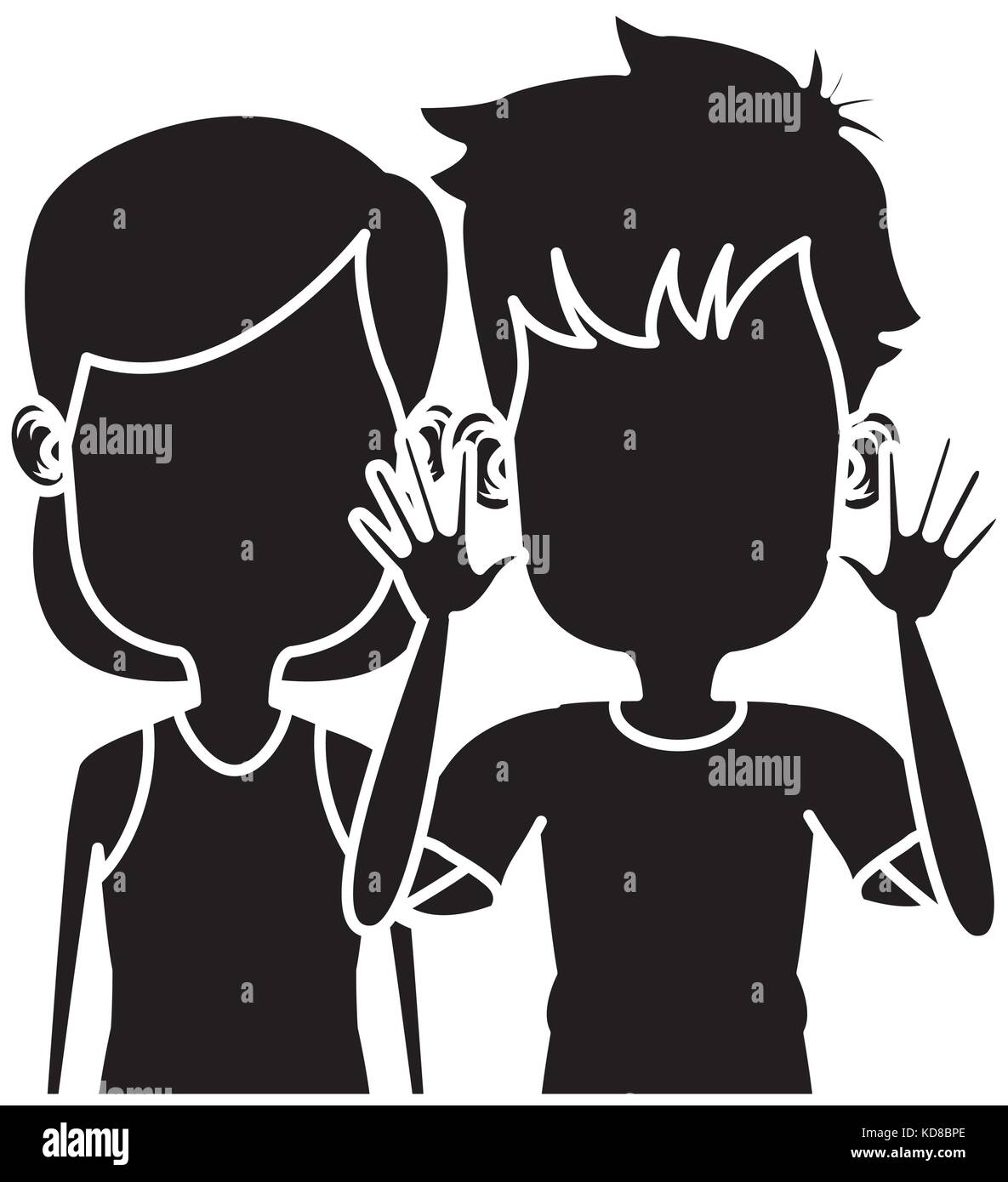 Cute kids friends cartoon icon vector illustration graphic design Stock ...