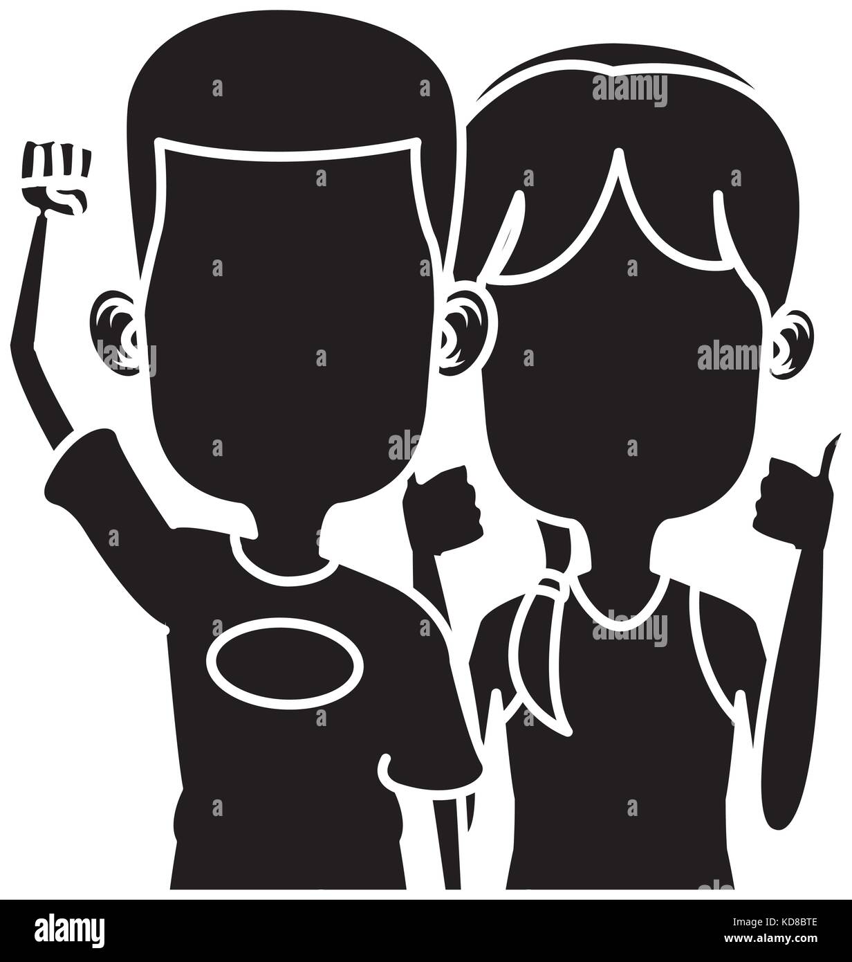 Cute kids friends cartoon icon vector illustration graphic design Stock ...