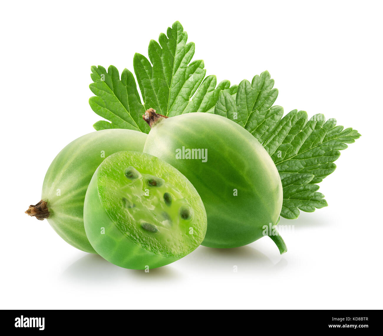 gooseberries isolated on a white background Stock Photo - Alamy