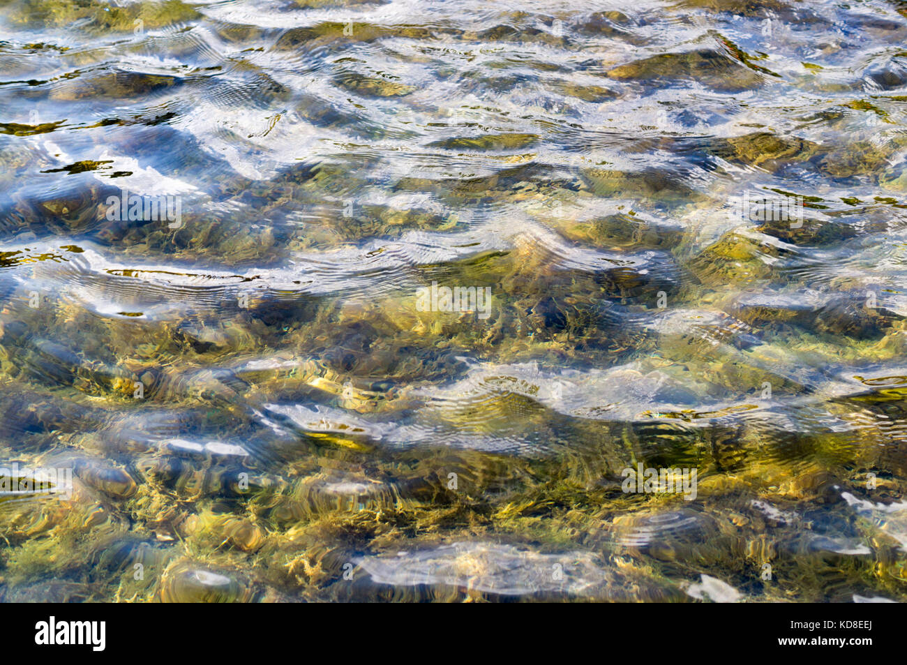 texture of water in tiled pool, fountain. background, nature Stock ...