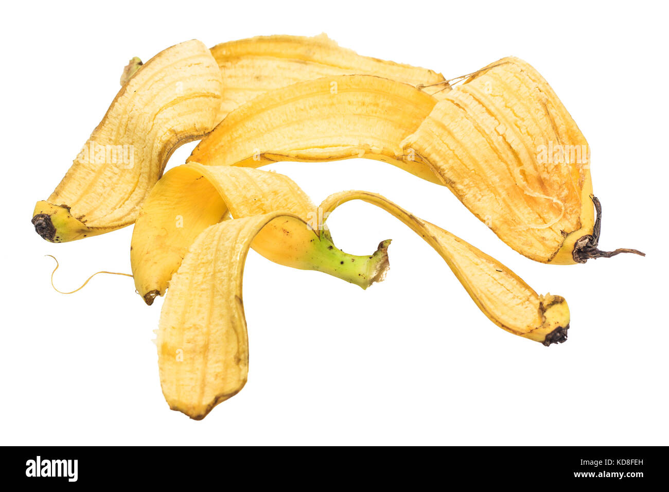 Banana Peel isolated on White background Stock Photo - Alamy