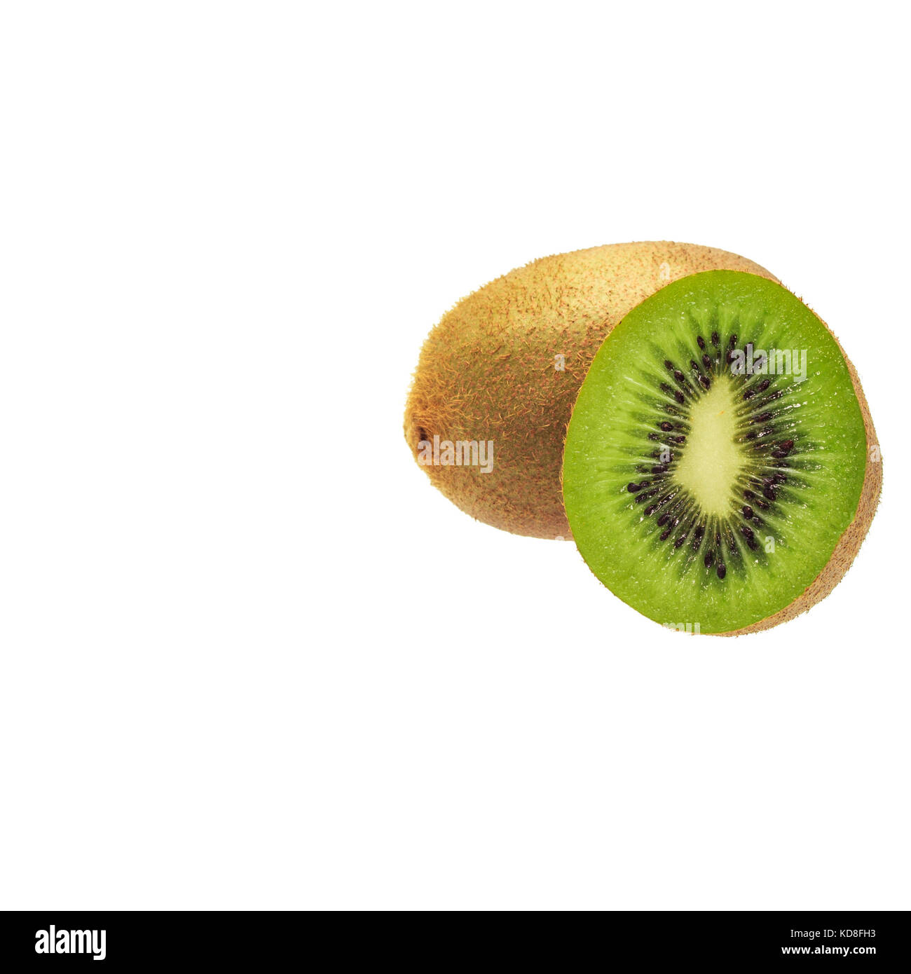 Sliced kiwi fruit segment isolated on white background cutout Stock ...