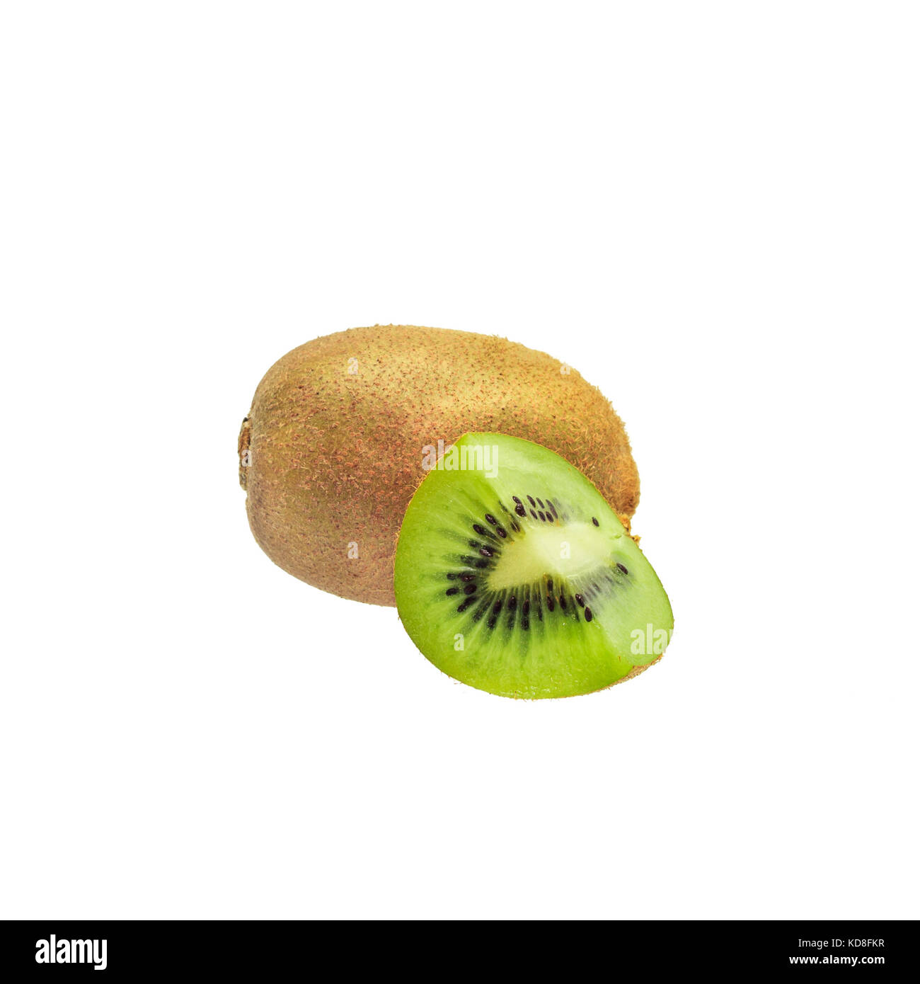 Sliced kiwi fruit segment isolated on white background cutout Stock ...