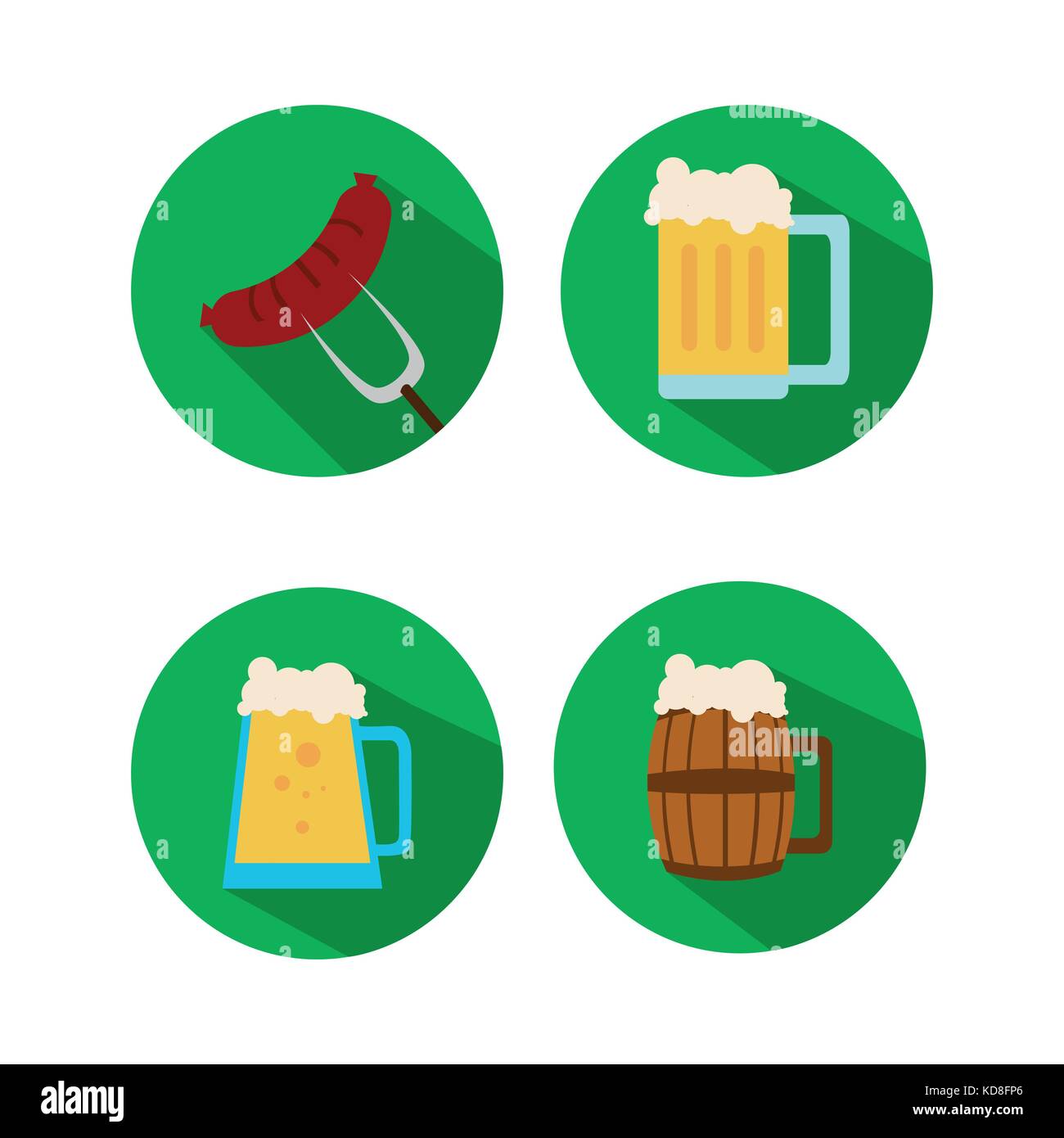 Oktoberfest Round Flat Icon Stock Vector Image & Art - Alamy