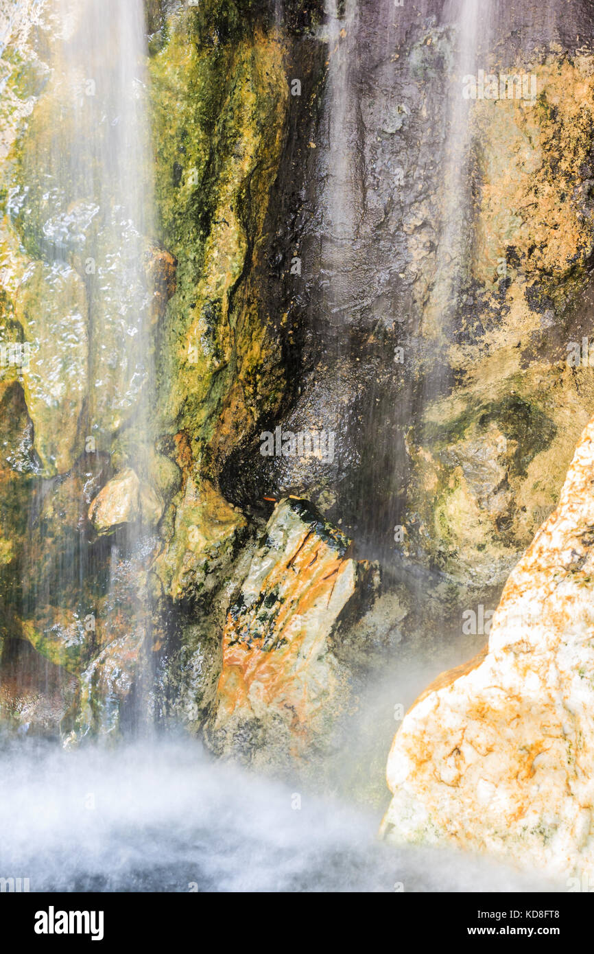 small waterfall on a cliff face Stock Photo - Alamy