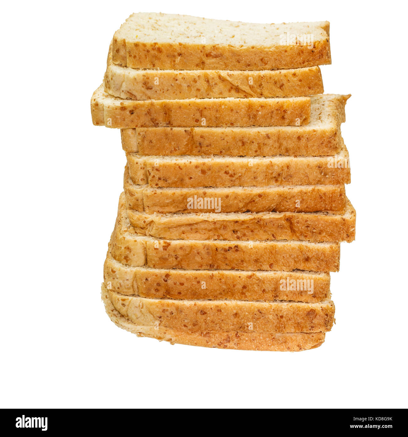 stack of sliced bread isolated on white background Stock Photo - Alamy
