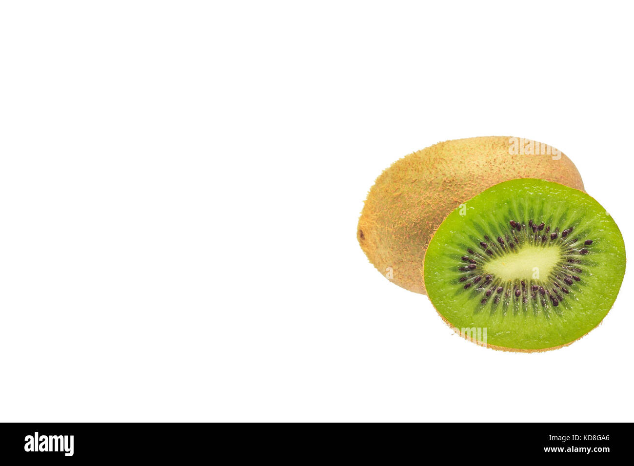 Sliced kiwi fruit segment isolated on white background cutout Stock ...