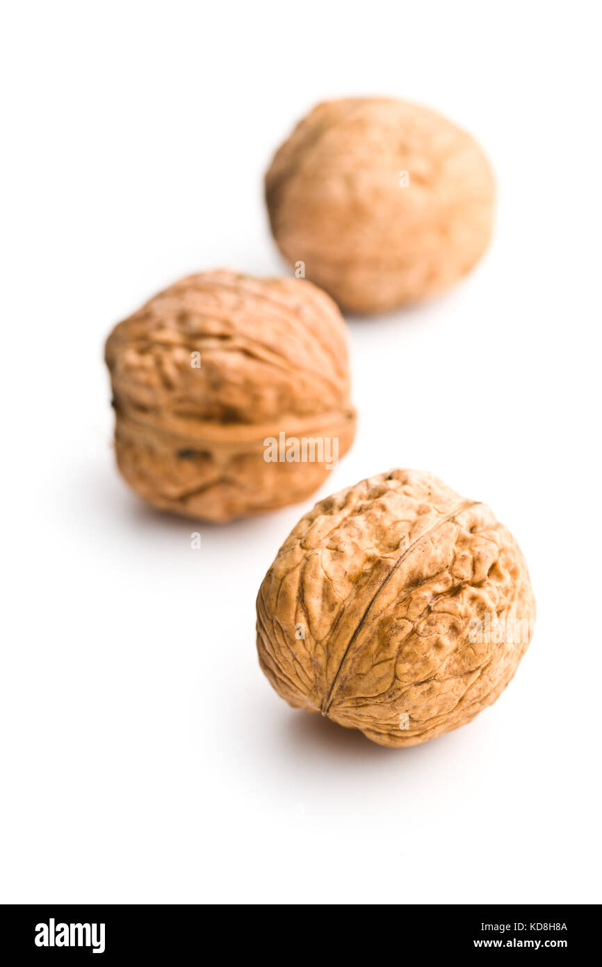 Tasty dried walnuts isolated on white background Stock Photo - Alamy