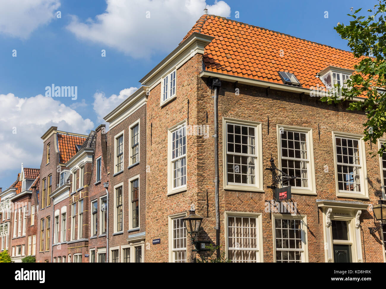 Old houses in the historic center of Leiden, Holland Stock Photo - Alamy