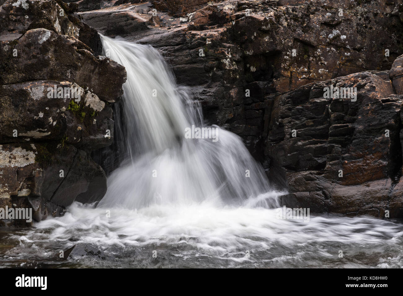 Small waterfall close up Stock Photo - Alamy