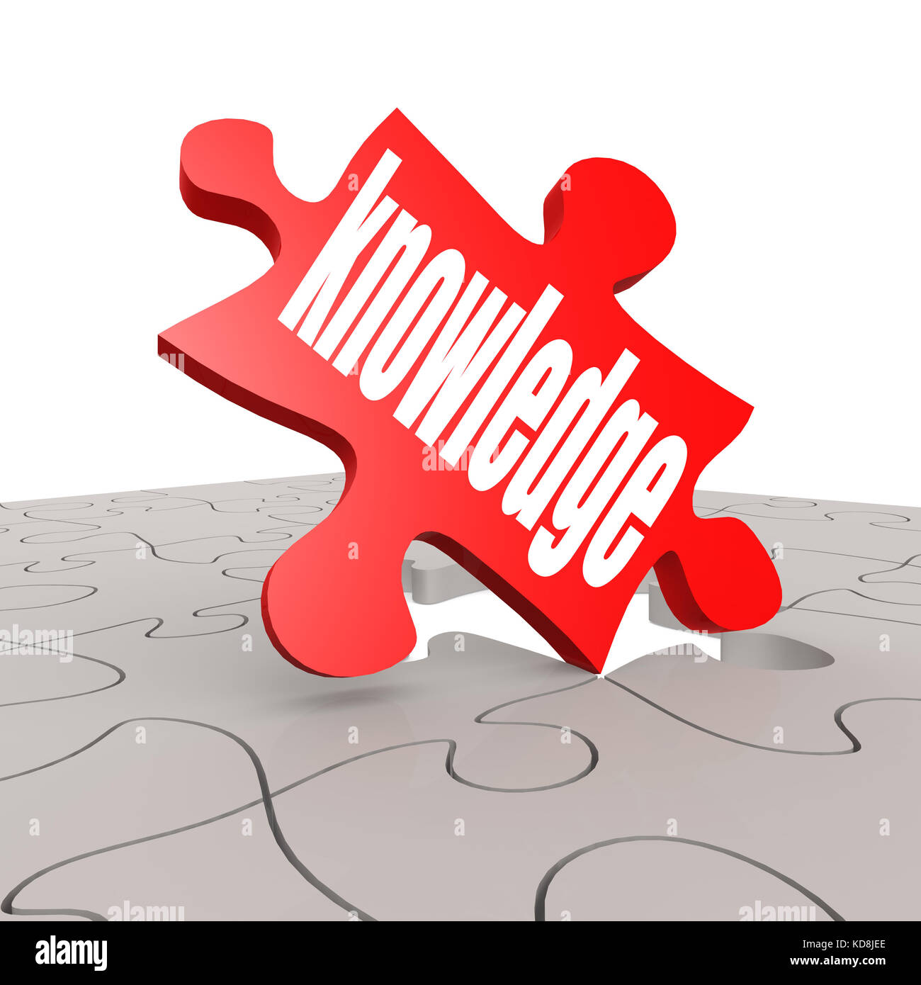 Knowledge word with puzzle background image with hi-res rendered ...