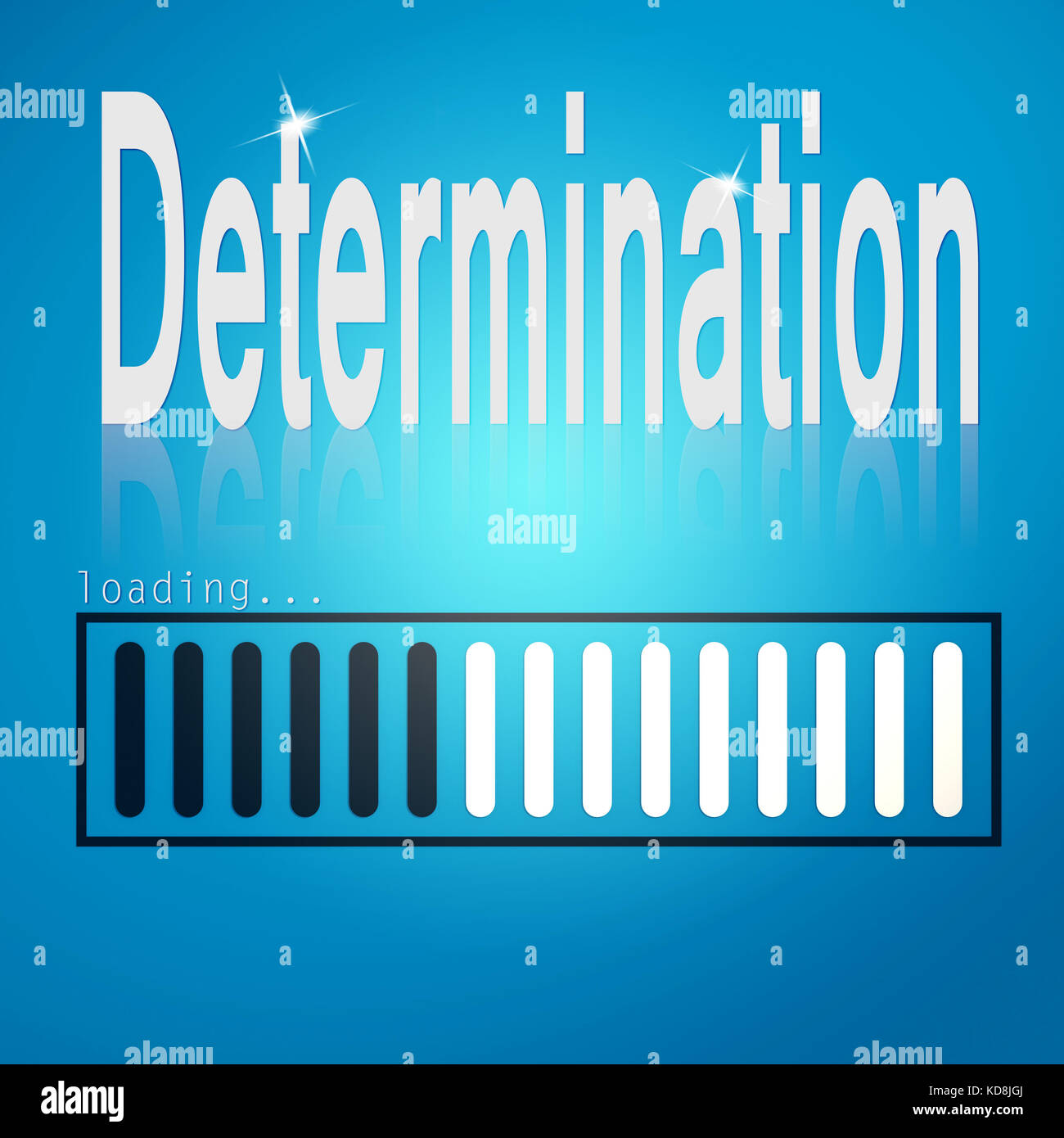 Determination blue loading bar image with hi-res rendered artwork that ...