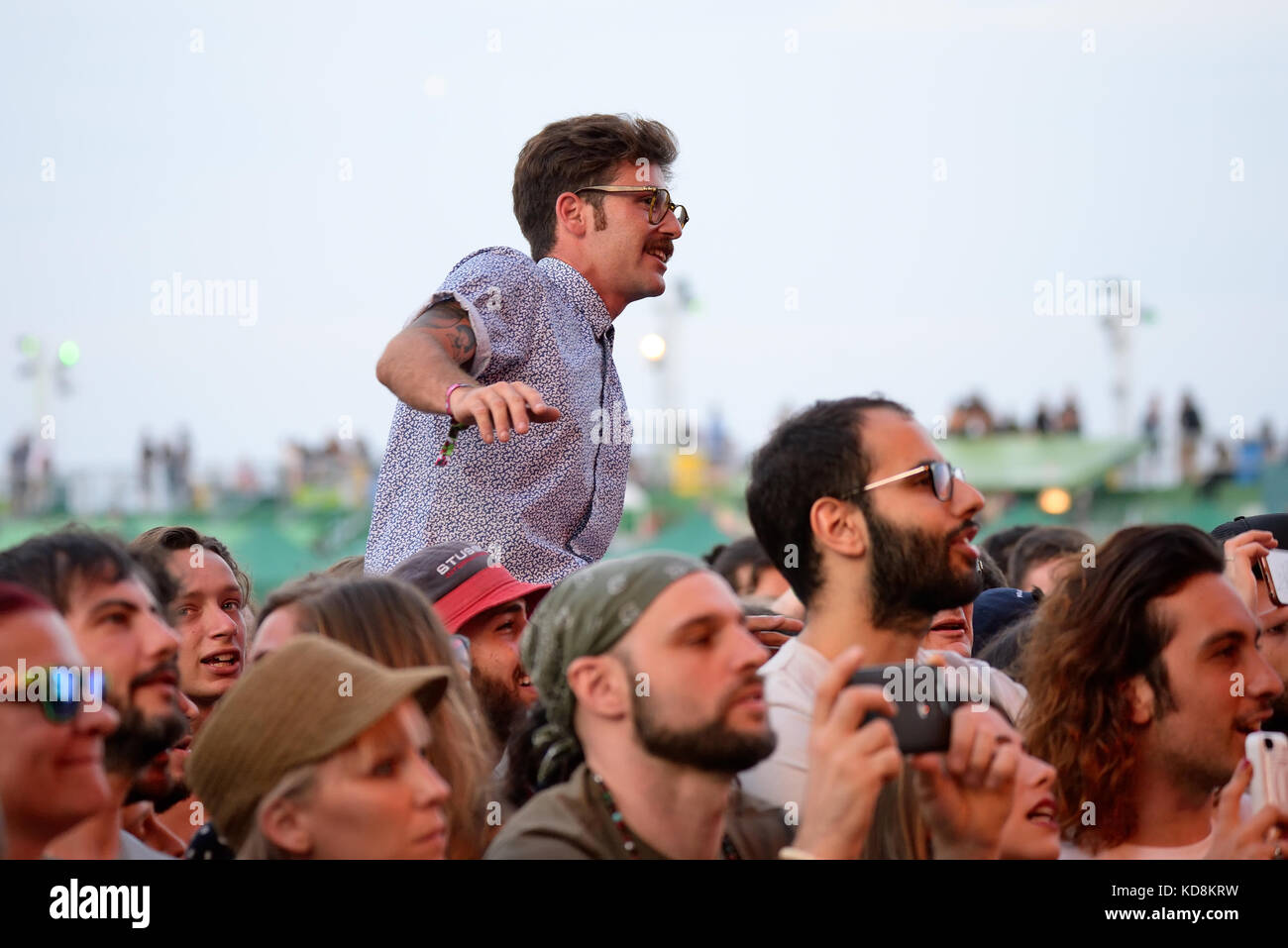 BARCELONA - MAY 30: The crowd in a concert at Primavera Sound 2017 ...