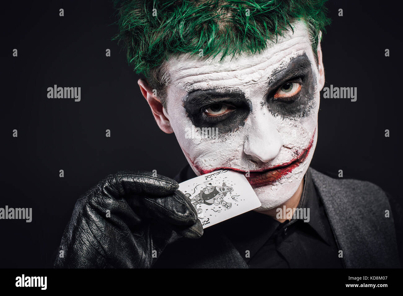 crazy joker face. Halloween Stock Photo - Alamy