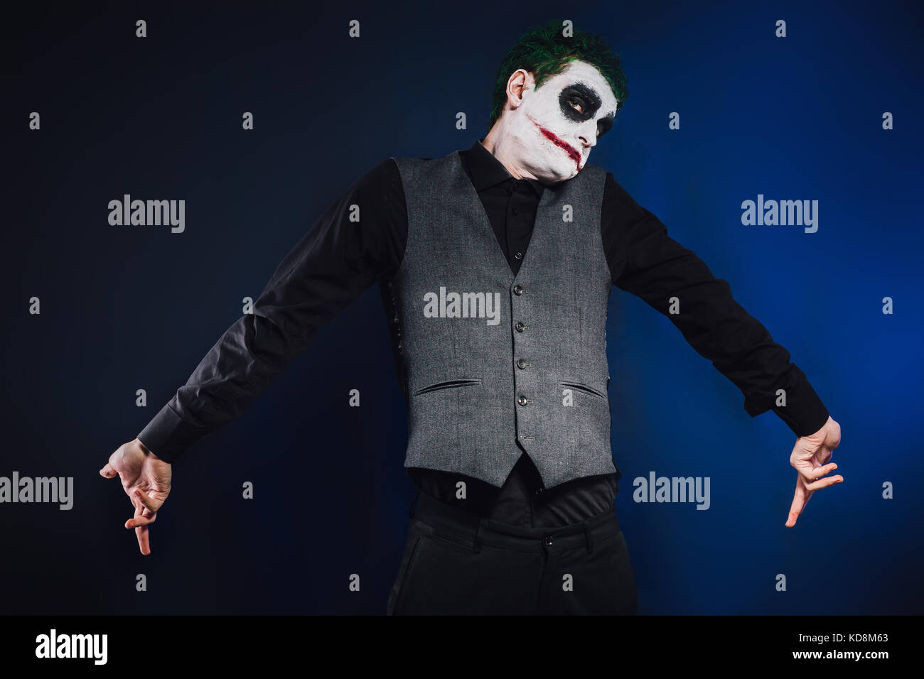 crazy joker face. Halloween Stock Photo - Alamy