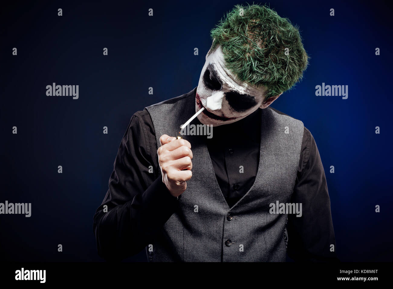 crazy joker face. Halloween Stock Photo - Alamy