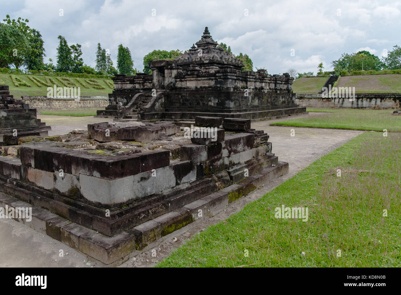 A view of Candi Sambisari on a cloudy summer day Stock Photo - Alamy