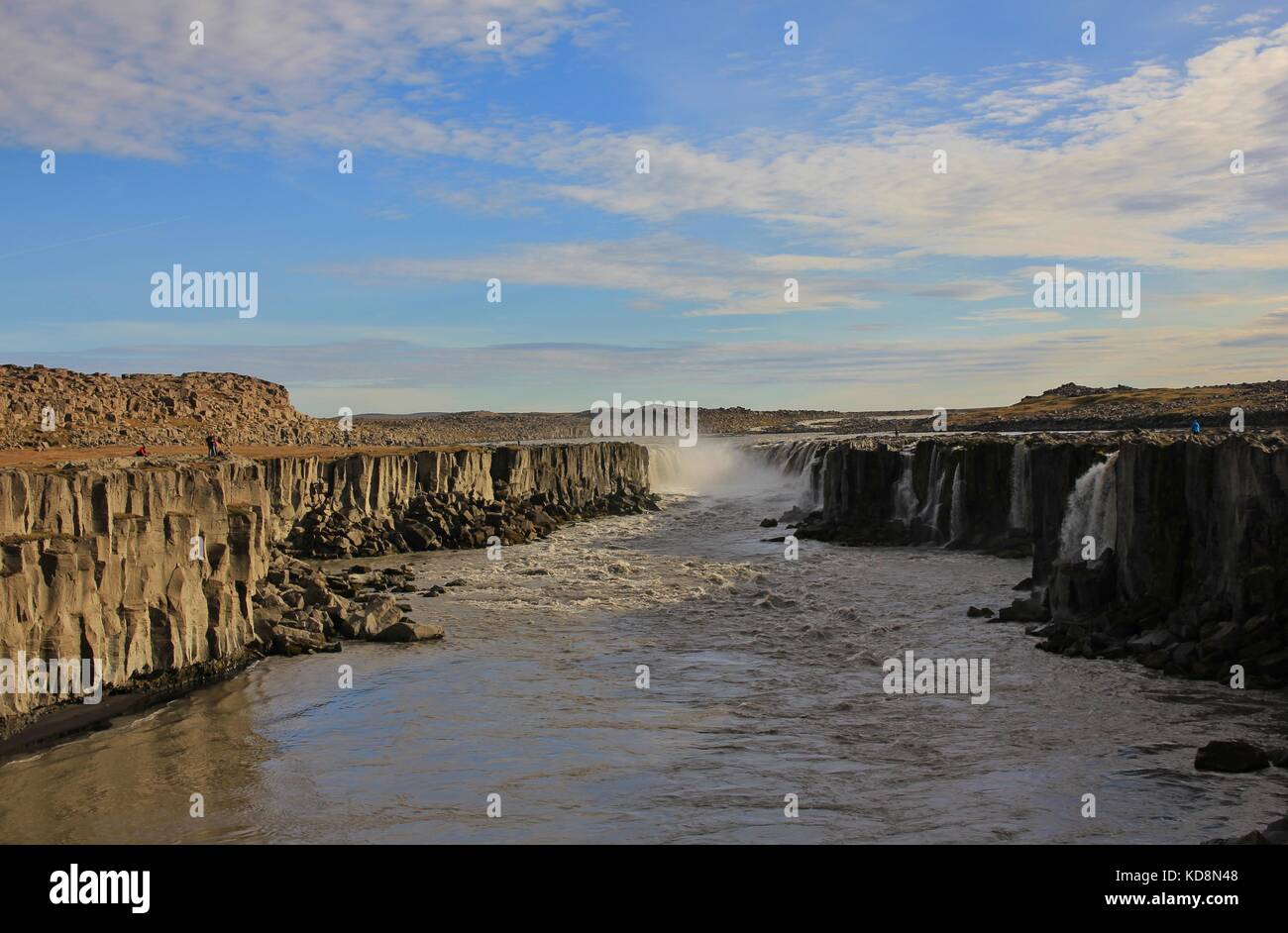Hafragilsfoss, waterfall near Dettifoss, Iceland Stock Photo - Alamy