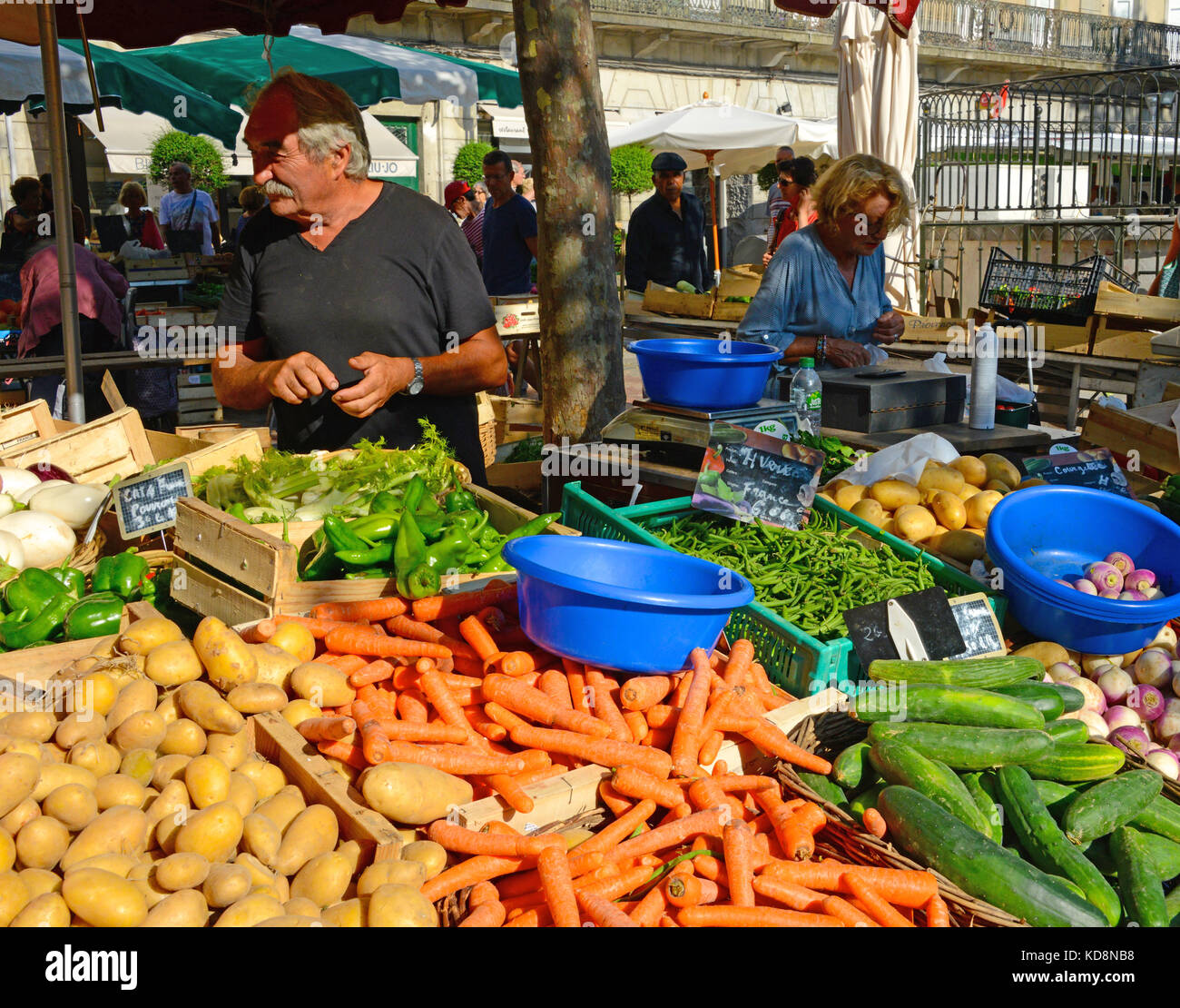 French market stall, Carcassonne, France Stock Photo - Alamy