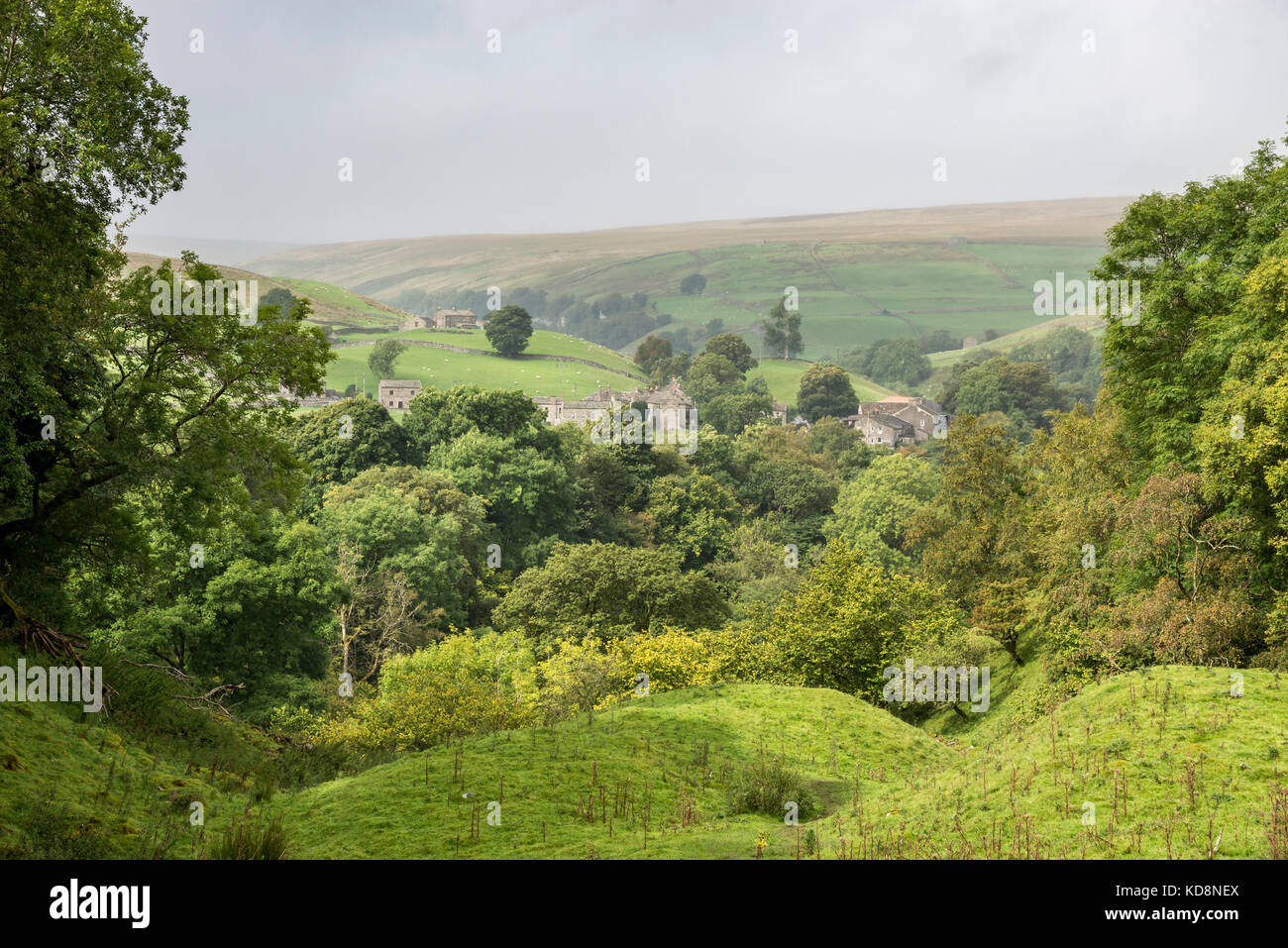 The remote village of Keld in Upper Swaledale, North Yorkshire, England ...
