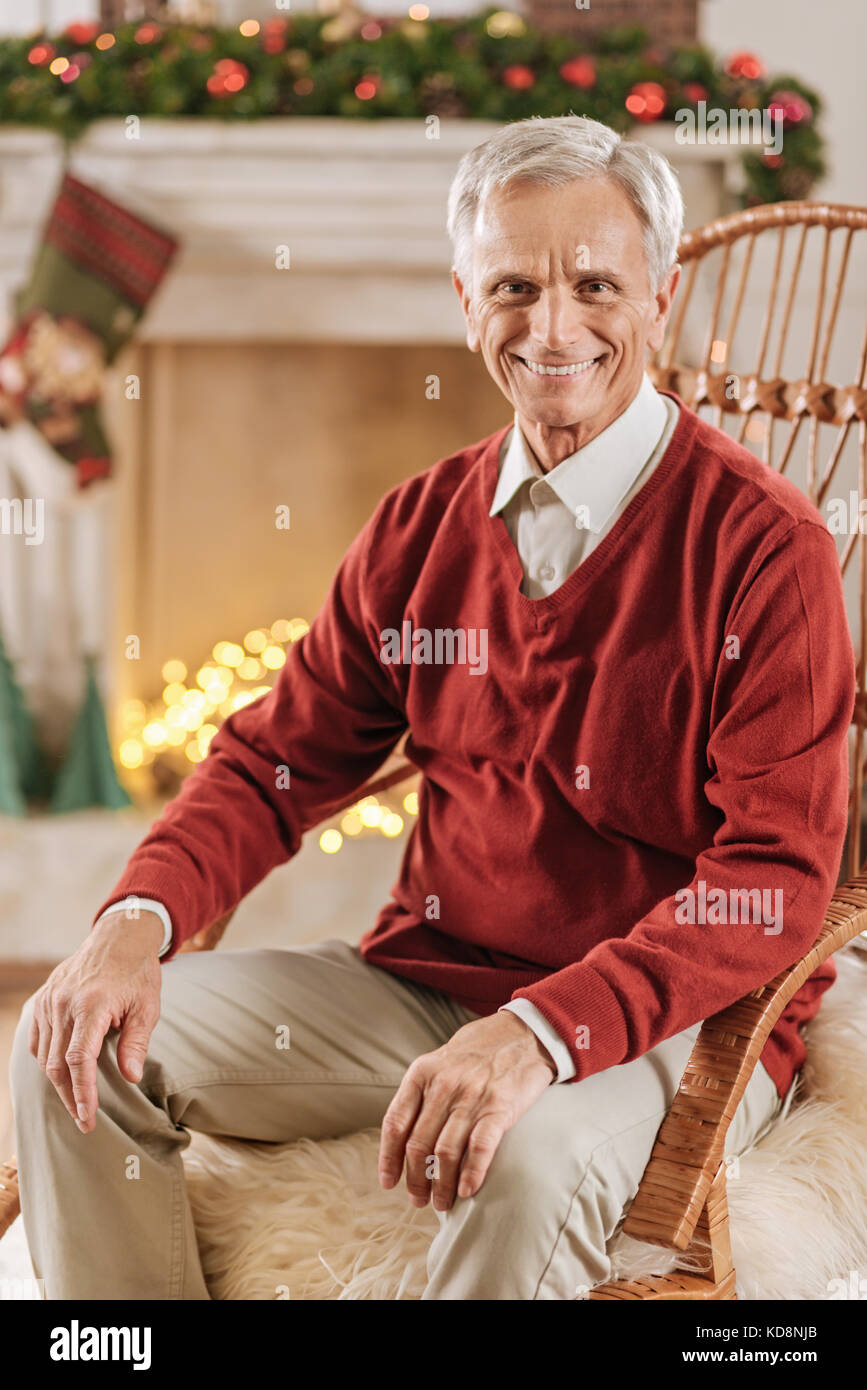 Positive man posing on camera Stock Photo - Alamy