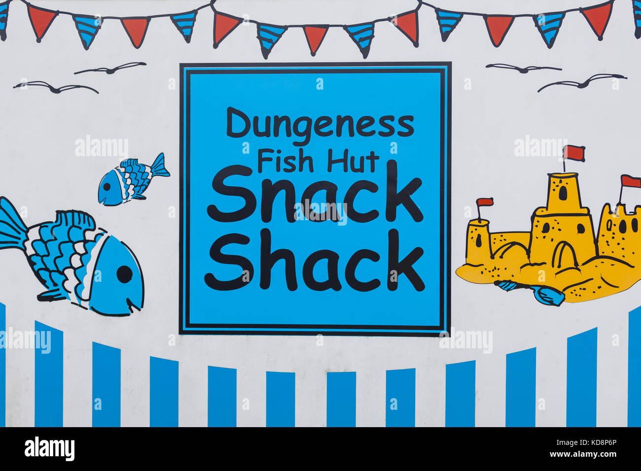 Dungeness fish hut Snack Shack sign Stock Photo - Alamy