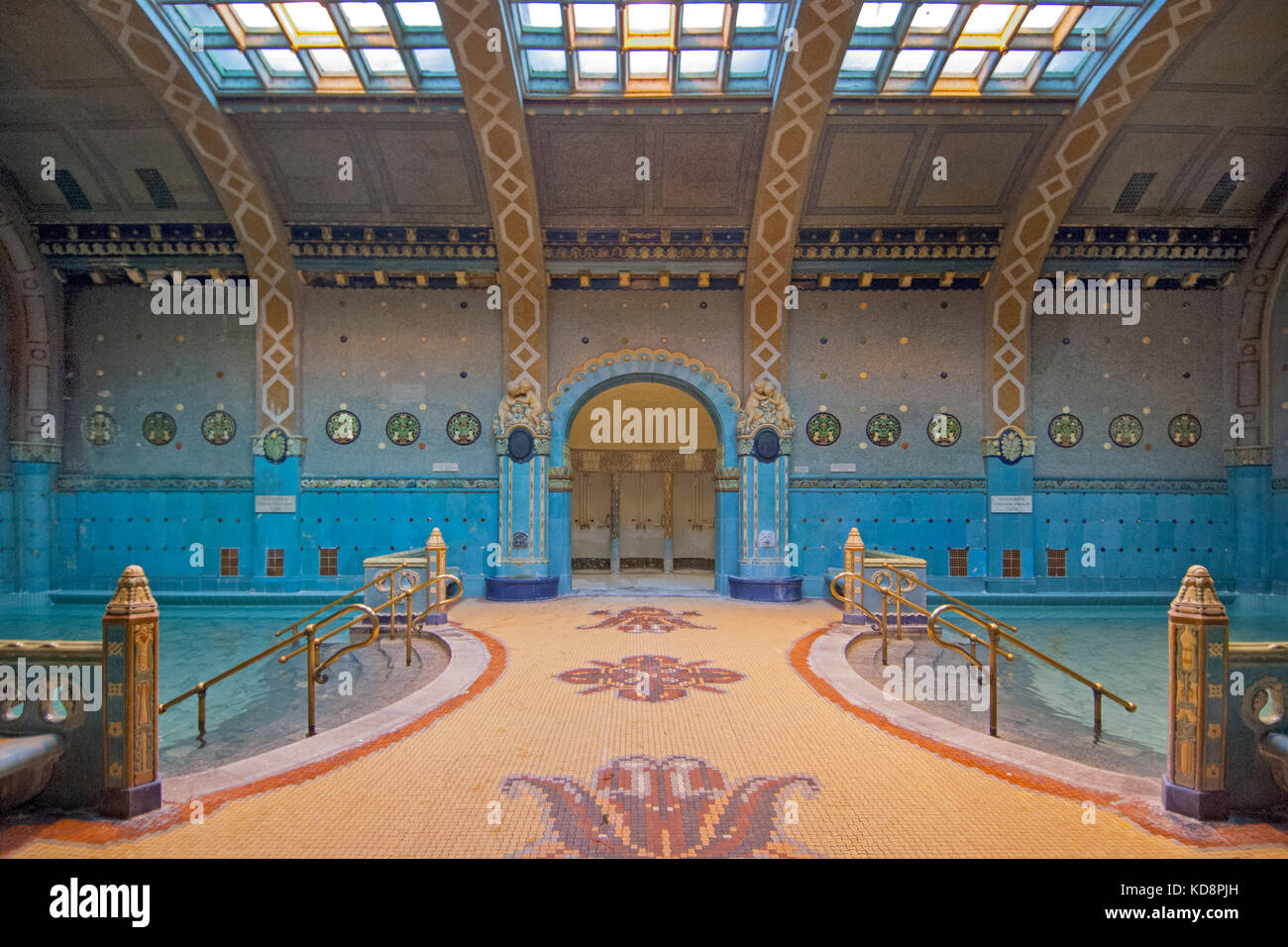 Ungarn, Budapest, Buda, Gellert-Bad, Männerabteilung des Thermalbades ...