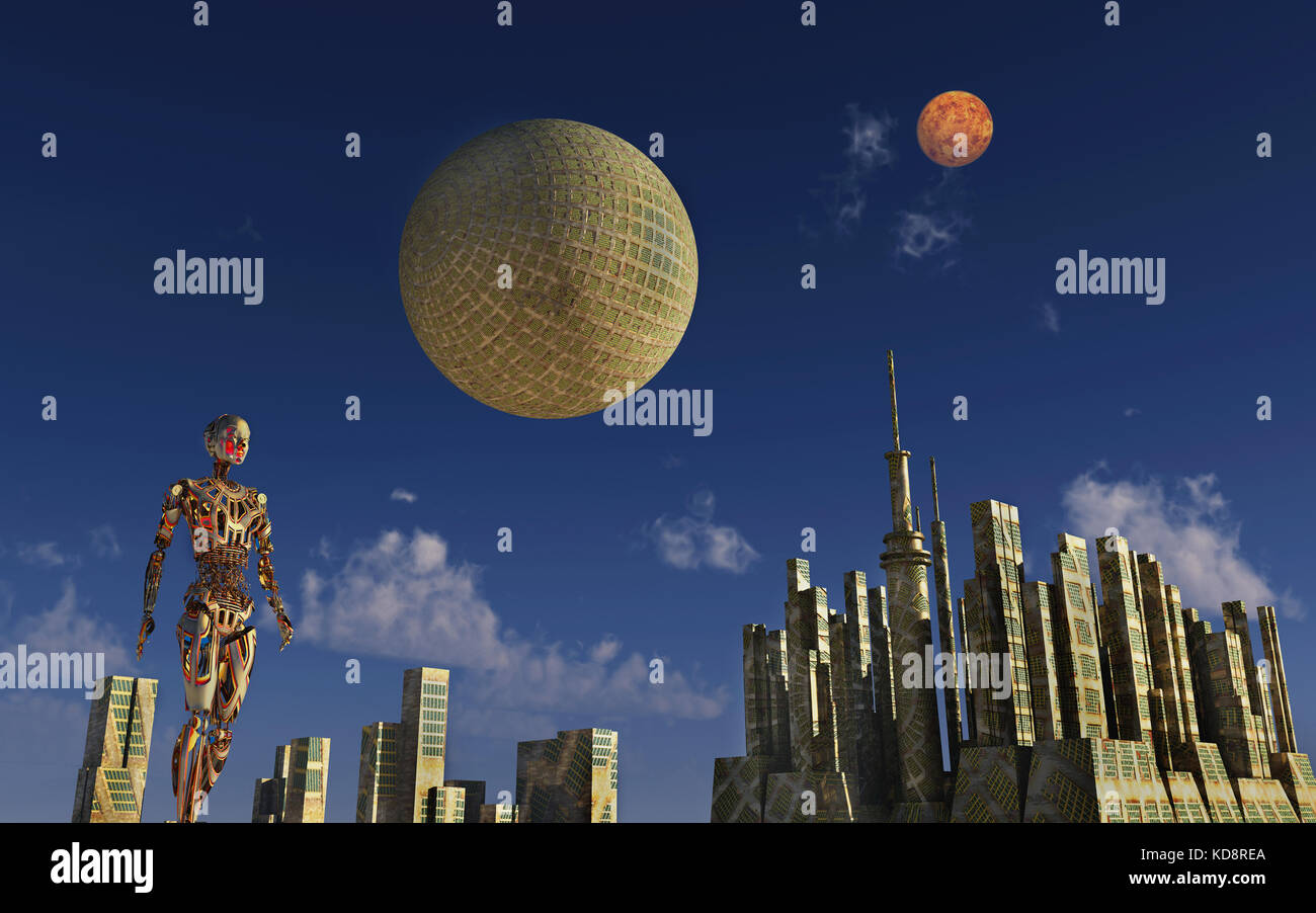 A Dyson Sphere Created By A Type 2 Civilization , Supplying Them With ...