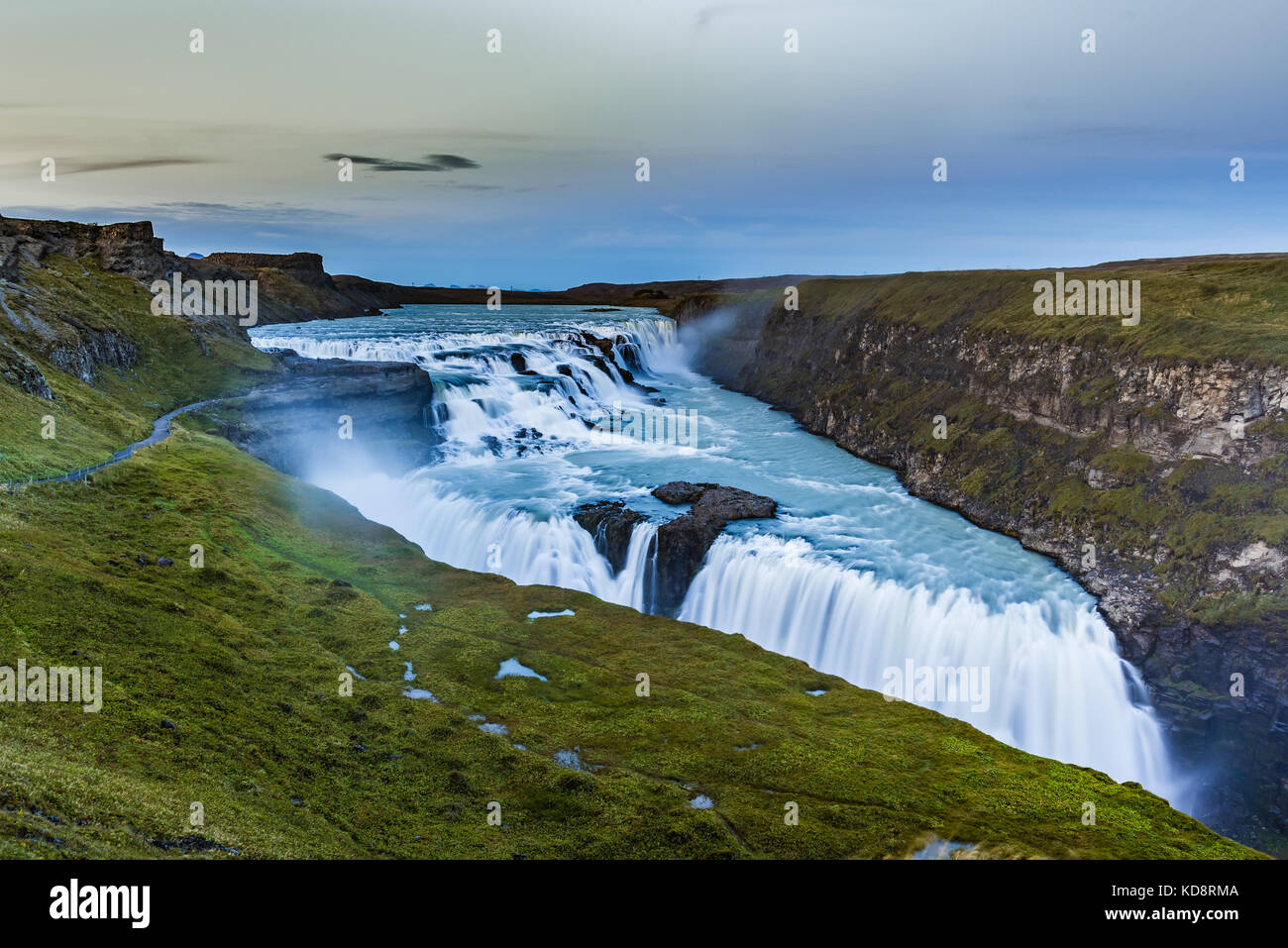 Gullfoss waterfall in Iceland Stock Photo - Alamy
