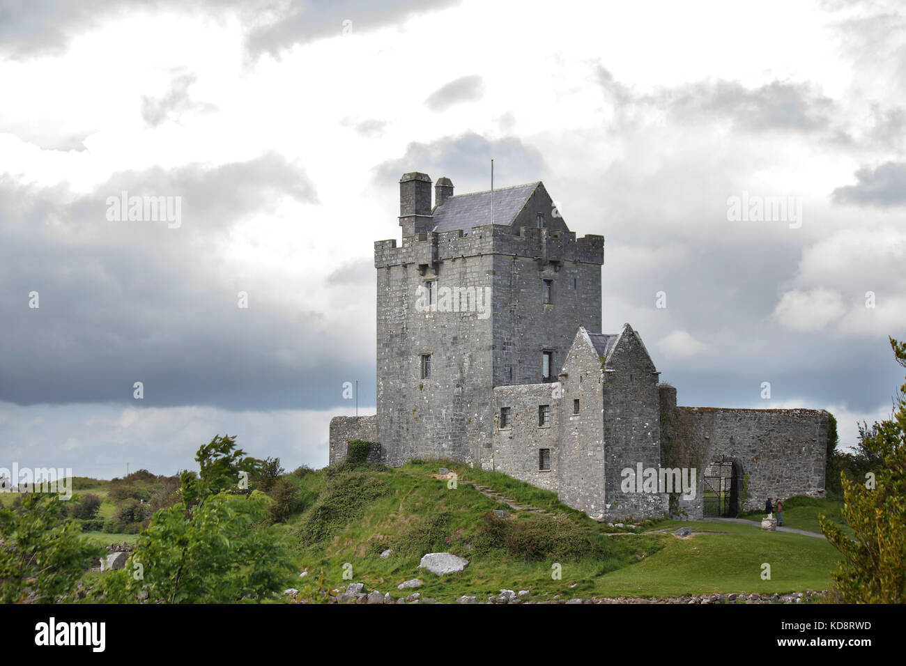 Kinvara, little village in Ireland, famous Dunguaire Castle Stock Photo ...