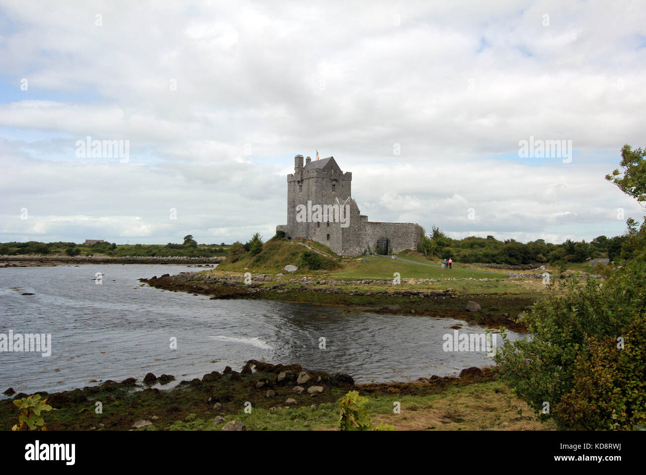 Kinvara, little village in Ireland, famous Dunguaire Castle Stock Photo ...