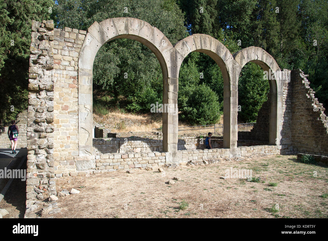 Roman Thermal Baths from 1 BC in Archaeological Area in medieval old ...