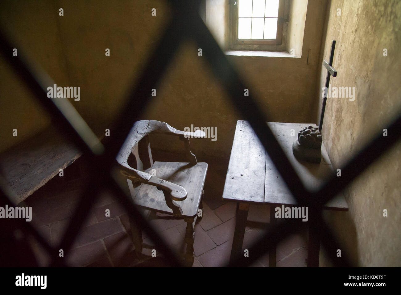 Monastic cell in Gothic Convento di San Francesco (Monastery of St ...