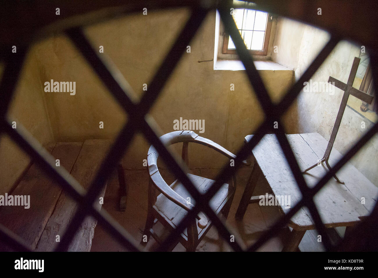 Monastic cell in Gothic Convento di San Francesco (Monastery of St ...