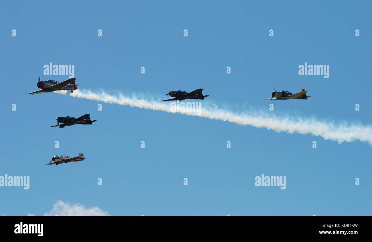 Old fighter planes in flight Stock Photo - Alamy