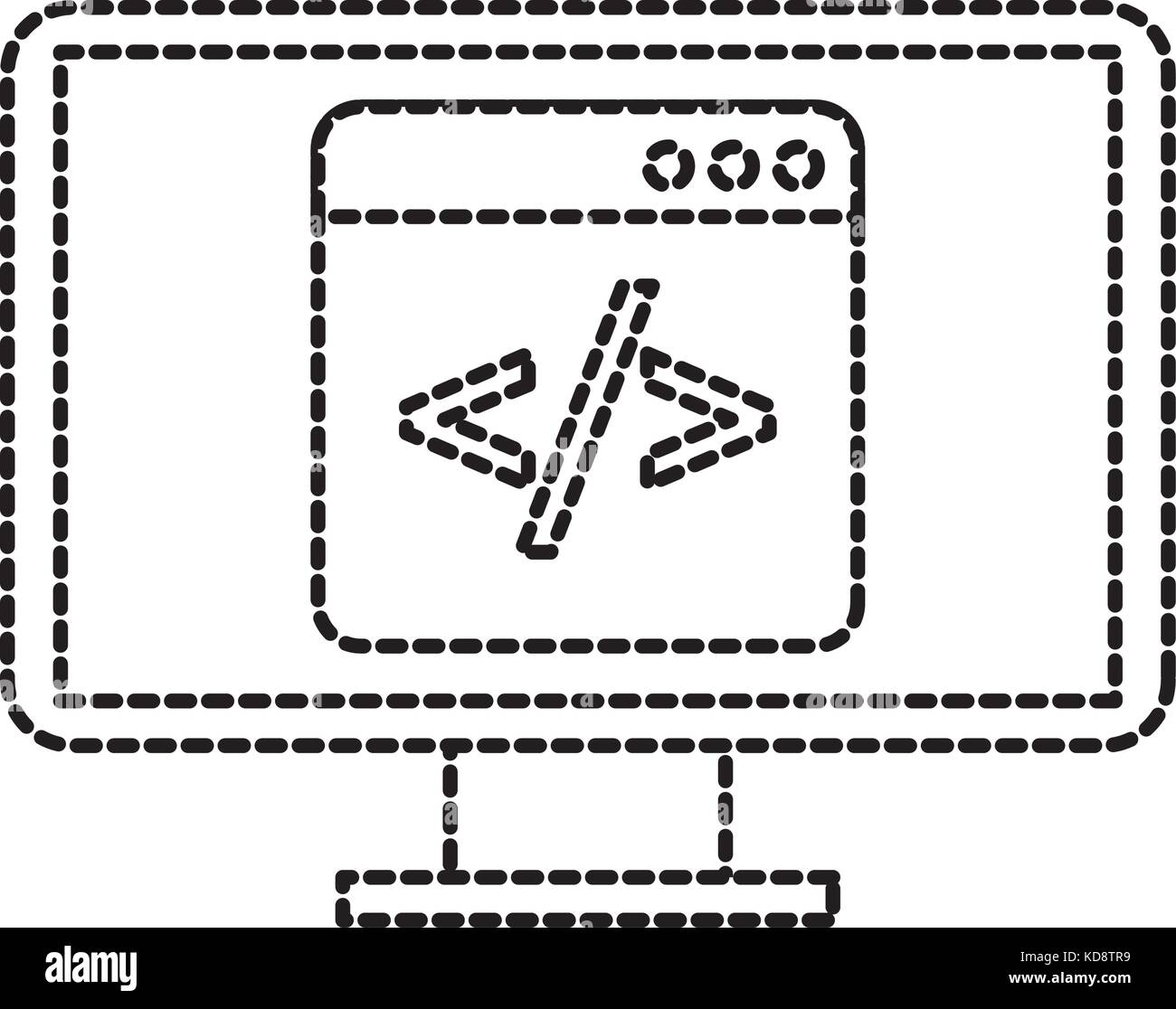 Programming Window With Script Code Html Computer Stock Vector Image And Art Alamy