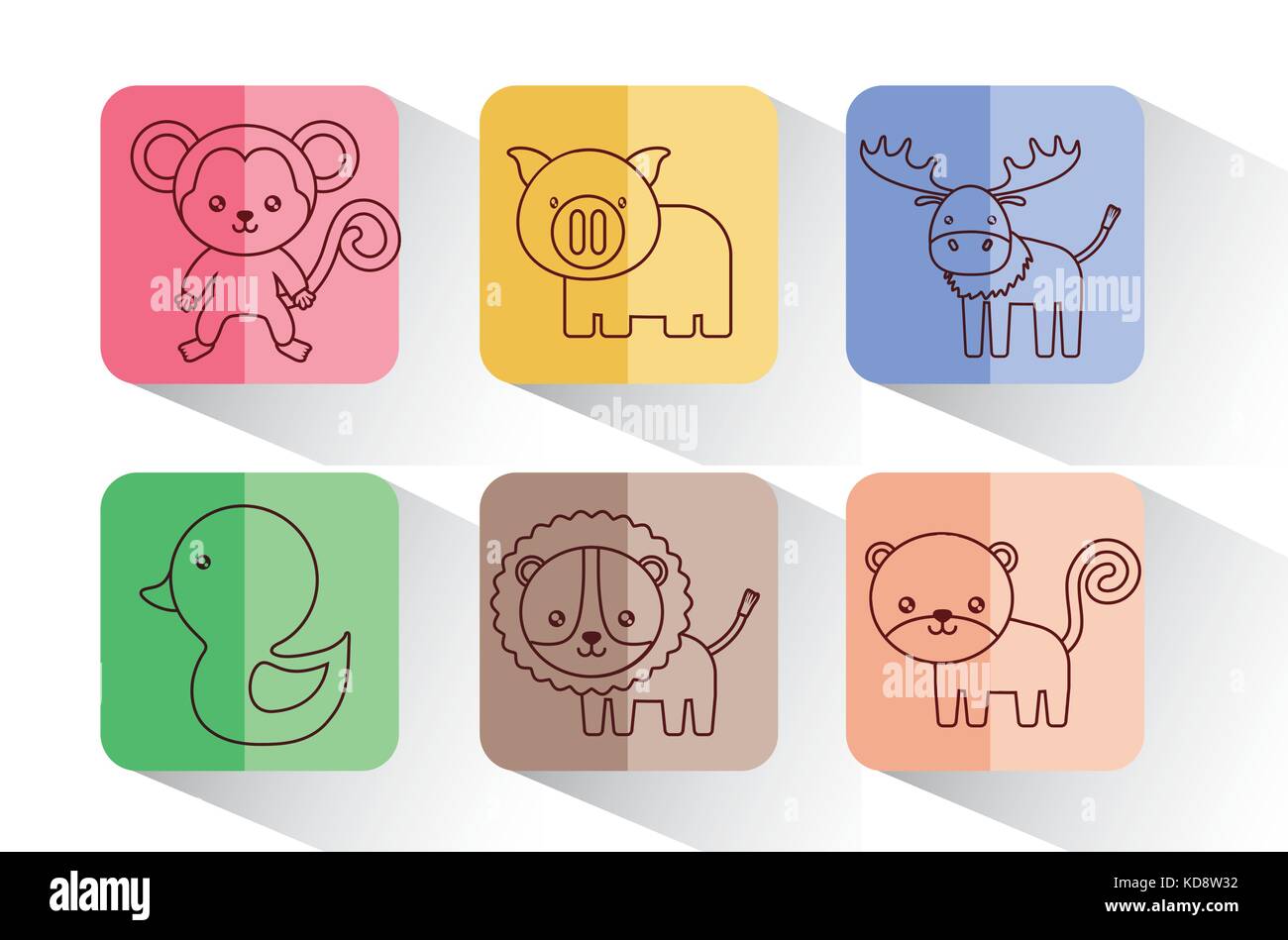 cute animals design Stock Vector Image & Art - Alamy