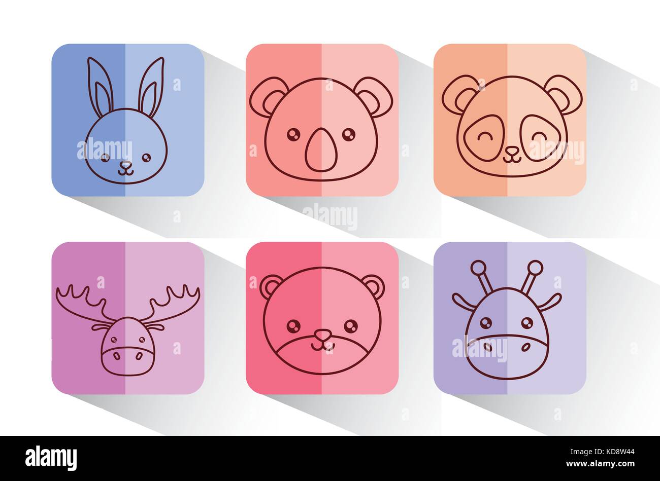 cute animals design Stock Vector Image & Art - Alamy