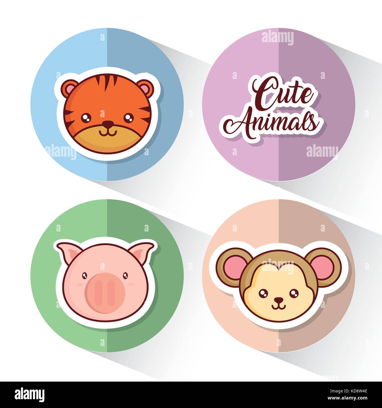 cute animals design Stock Vector Image & Art - Alamy