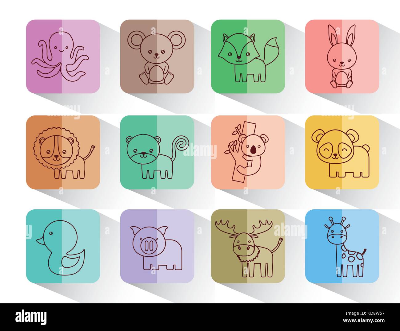 cute animals design Stock Vector Image & Art - Alamy
